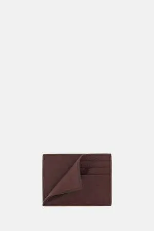 Thom Browne Single Card Holder Soft Pebble Grain Leather