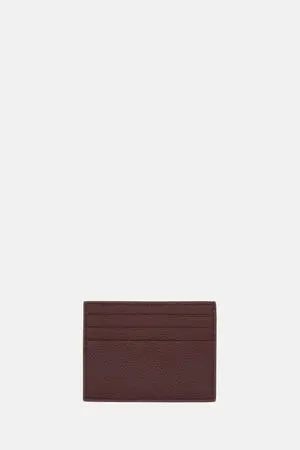 Thom Browne Single Card Holder Soft Pebble Grain Leather - Multicolor