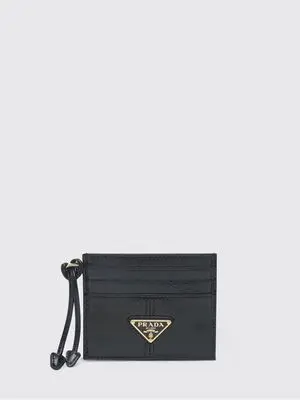 Prada Leather Card Holder - Black