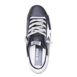 GOLDEN GOOSE Hi Star Sneakers - Black