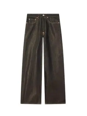 Kenzo Wide-leg Cuffed Japanese Denim Jeans - Black