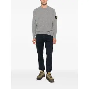 Stone Island Tapered Cargo Trousers - Blue
