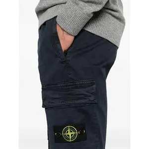 Stone Island Tapered Cargo Trousers - Blue