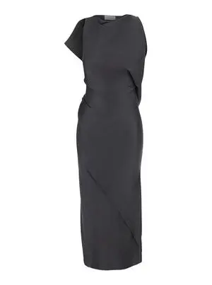 Victoria Beckham Sleeveless Long Draped Dress - Multicolor