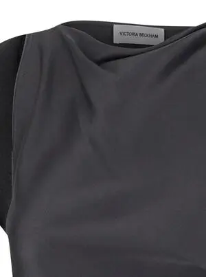 Victoria Beckham Sleeveless Long Draped Dress - Multicolor