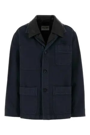 Miu Miu Navy Denim Jacket - Blue