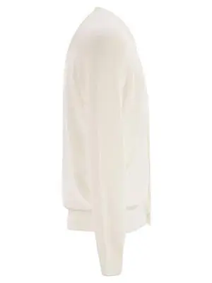 Brunello Cucinelli English Rib Cotton Cardigan - White