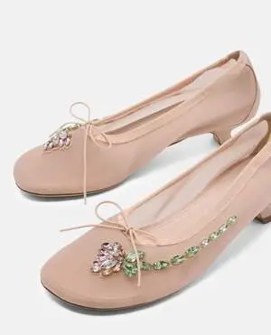 Simone Rocha Mesh Ballerina Heel - Multicolor