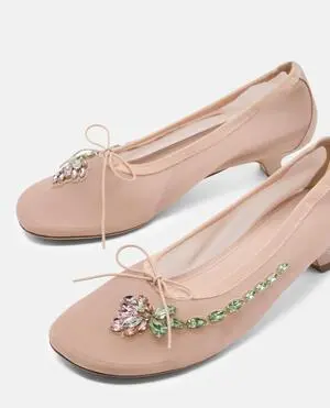 Simone Rocha Mesh Ballerina Heel - Multicolor