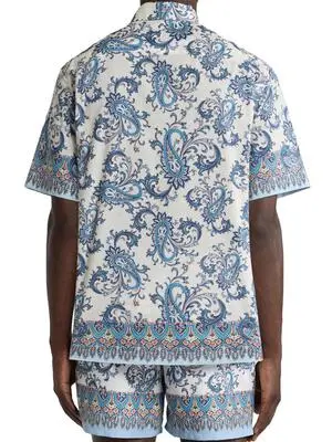 Etro Oversized Cotton Muslin Shirt With Floral Paisley Pattern - Multicolor