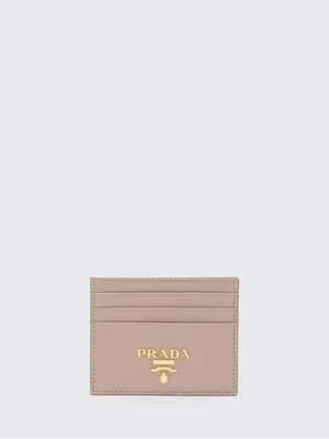 Prada Leather Card Holder - Pink