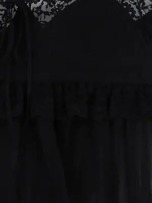 Chloé Silk Top With Lace Profiles