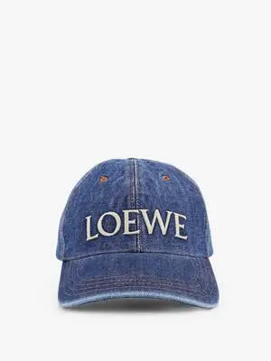 Loewe Loewe Women Paula's Ibiza Blue Denim Hat Multicolor