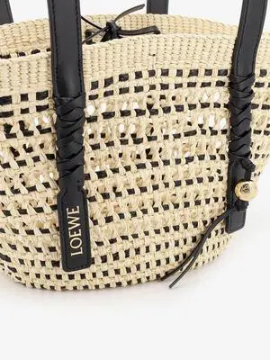 Loewe Braid Basket Small Iraca Palm Leaf Shoulder Bag - Multicolor