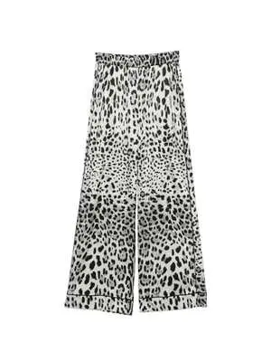Dolce & Gabbana Leopard Print Palazzo Pants - Multicolor