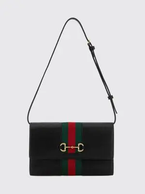 Gucci Leather Horsebit Web Cross Body Wallet