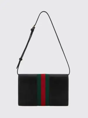 Gucci Leather Horsebit Web Cross Body Wallet