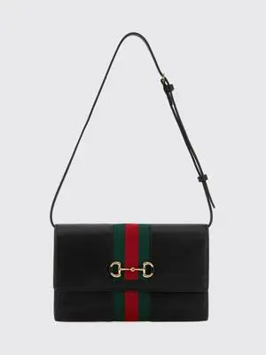 Gucci Leather Horsebit Web Wallet - Black