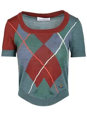 VIVIENNE WESTWOOD Argyle Wool And Cotton Sweater - Multicolor