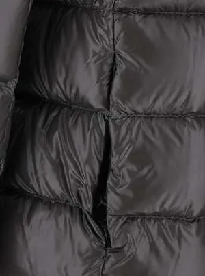 Herno Dora' Down Jacket With High Collar And Logo Plaque On The Back In Tech Fabric For