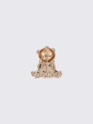 Max Mara Teddy Scarf Brooch In Brass With Rhinestones - Silver
