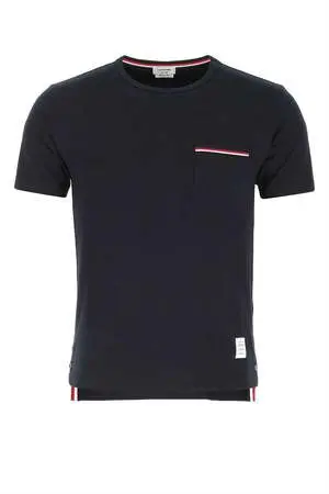 Thom Browne Midnight Cotton T-shirt - Blue