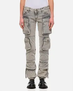 Attico Essie Denim Cargo Pants - Multicolor