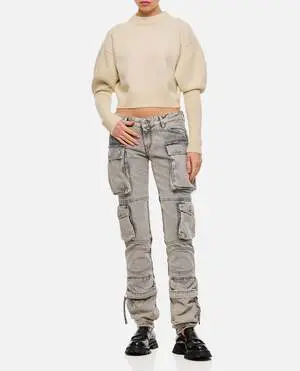 Attico Essie Denim Cargo Pants - Multicolor