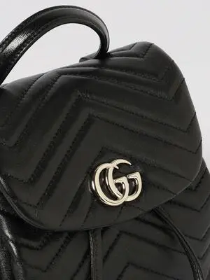 Gucci Gg Marmont Chevron Quilted Nappa Backpack
