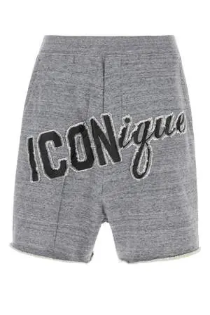 Dsquared2 Grey Cotton Bermuda Shorts - Gray