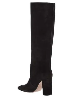 Paris Texas Anja Suede High Heel Boots - Black