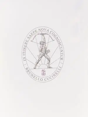 Brunello Cucinelli Cotton T-shirt With Print On The Front - Multicolor