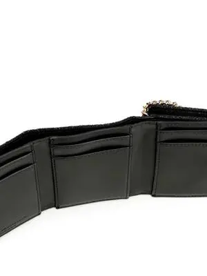 Stella McCartney Falabella Tri-fold Wallet With Chain Trim - Black