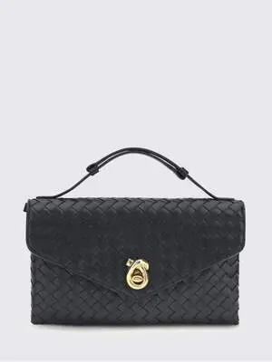 Bottega Veneta Knot Lock Woven Leather Bag - Blue