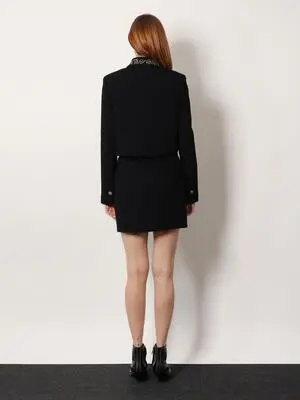 Versace Virgin Wool Mini Skirt