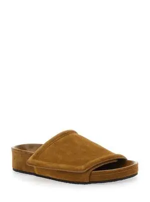 Phoebe Philo Brown Sandals With Adjustable Velcro Strap In Suede For - Multicolor