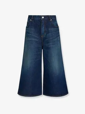 Alaïa Blue Denim Bermuda Shorts