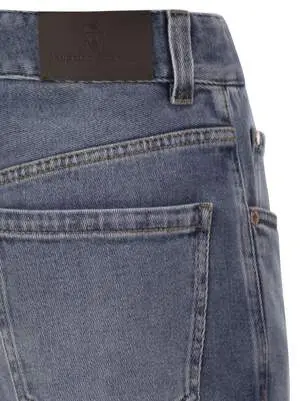 Brunello Cucinelli Wide-leg Stretch Denim Jeans - Multicolor