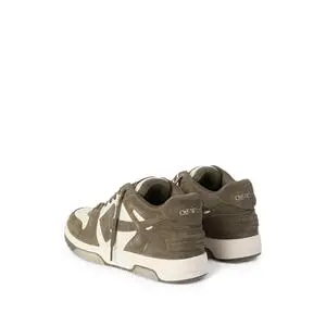 Off-White Paneled Low-top Sneakers - Green