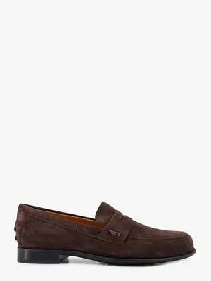 TOD'S Suede Loafers With Side Logo - Multicolor