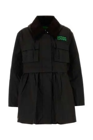 BARBOUR X GANNI Dark Cotton Jacket - Brown