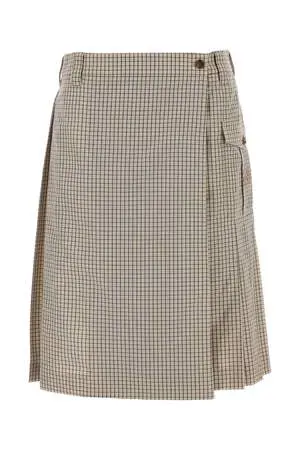 Miu Miu Embroidered Nylon Blend Skirt - Multicolor