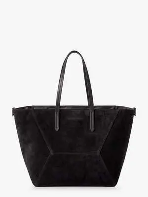 Brunello Cucinelli Bc Duo Suede Shoulder Bag With Engraved Logo - Multicolor