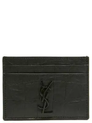 Saint Laurent Cassandre' Card Holder - Black