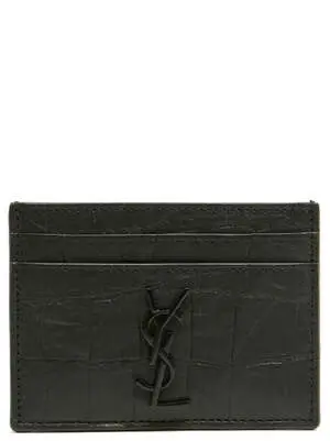 Saint Laurent Cassandre' Card Holder - Black