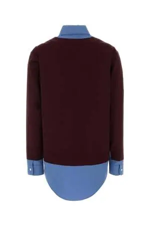 Miu Miu Burgundy Wool Cardigan