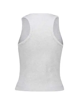 Casablanca Logo Print Ribbed Tank Top - Gray