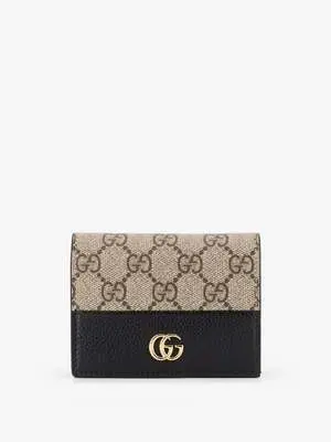 Gucci Mini Leather Wallet And Gg Supreme Fabric - Multicolor