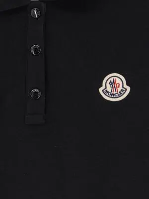 Moncler Cotton Polo Shirt With Logo Patch