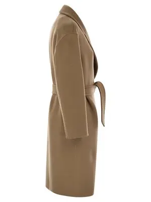 Max Mara Melinda Cashmere Midi Coat With Belt - Brown